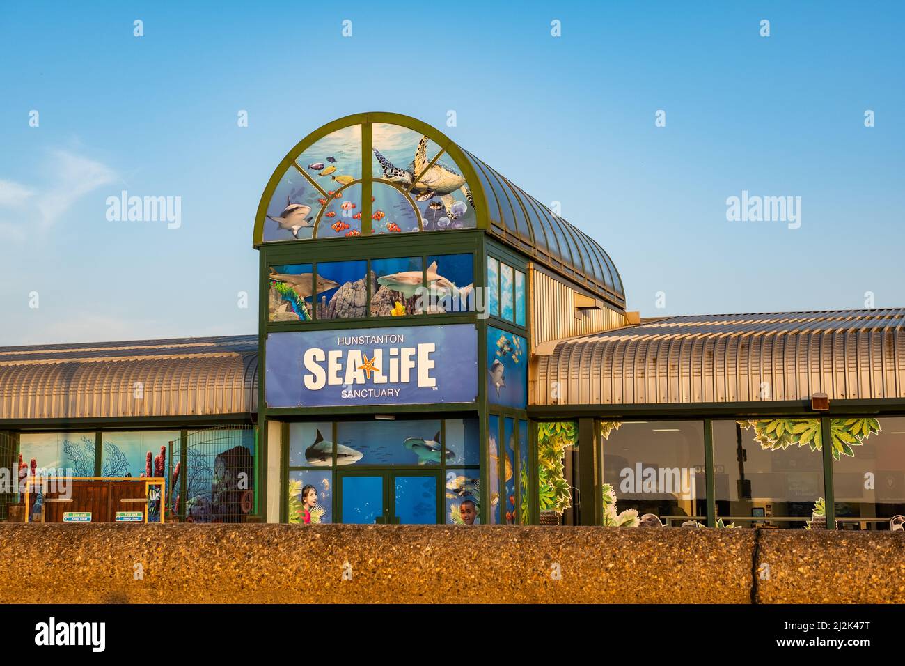 The exterior of the Sea Life Centre in the seaside town of Hunstanton ...
