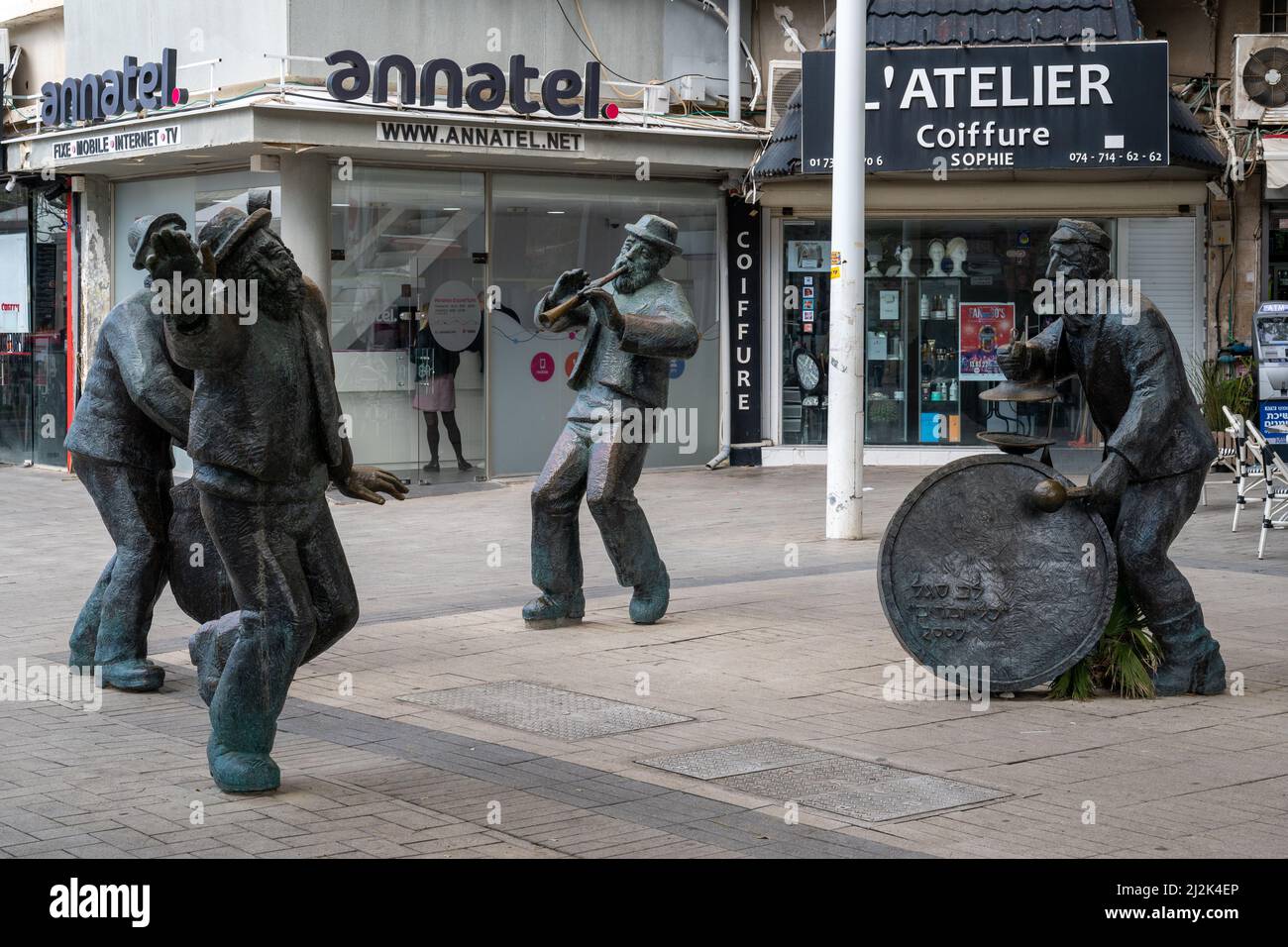 Netanya, Israel - February 7, 2022: Bronze composition of four ...