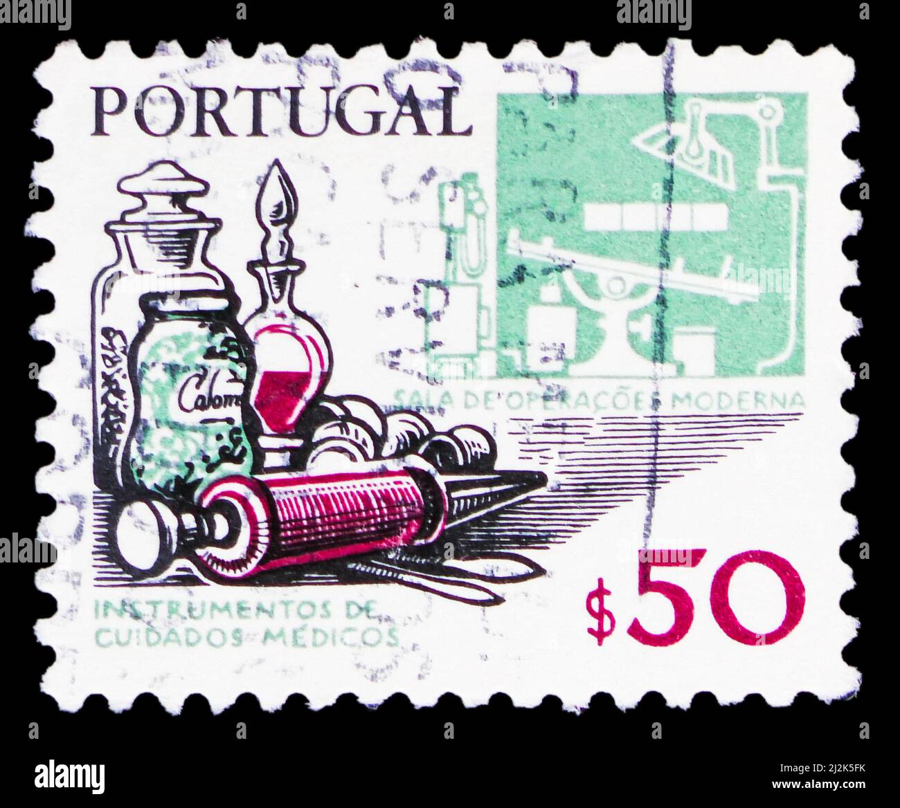 MOSCOW, RUSSIA - MARCH 13, 2022: Postage stamp printed in Portugal ...