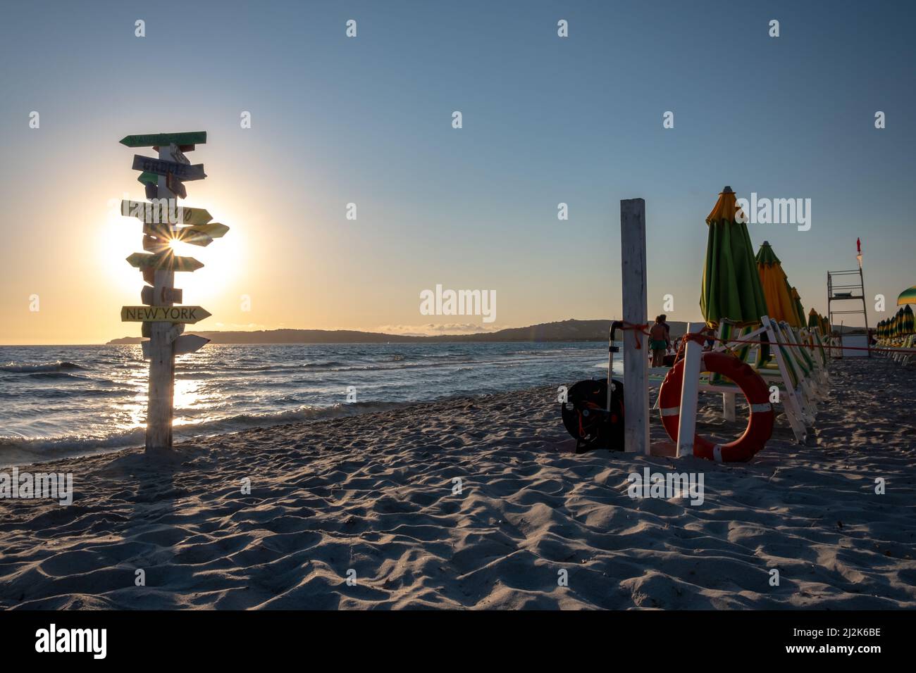 Summer day at Is Arenas Biancas, a beautiful beach in the south-west of ...