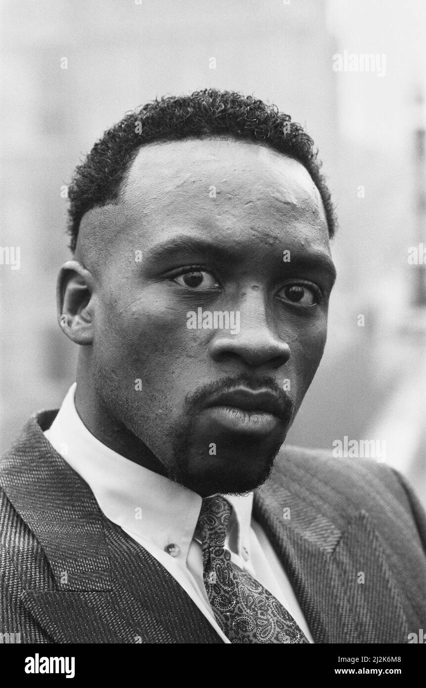 Middleweight boxer Nigel Benn on a photo shoot ahead of his upcoming ...