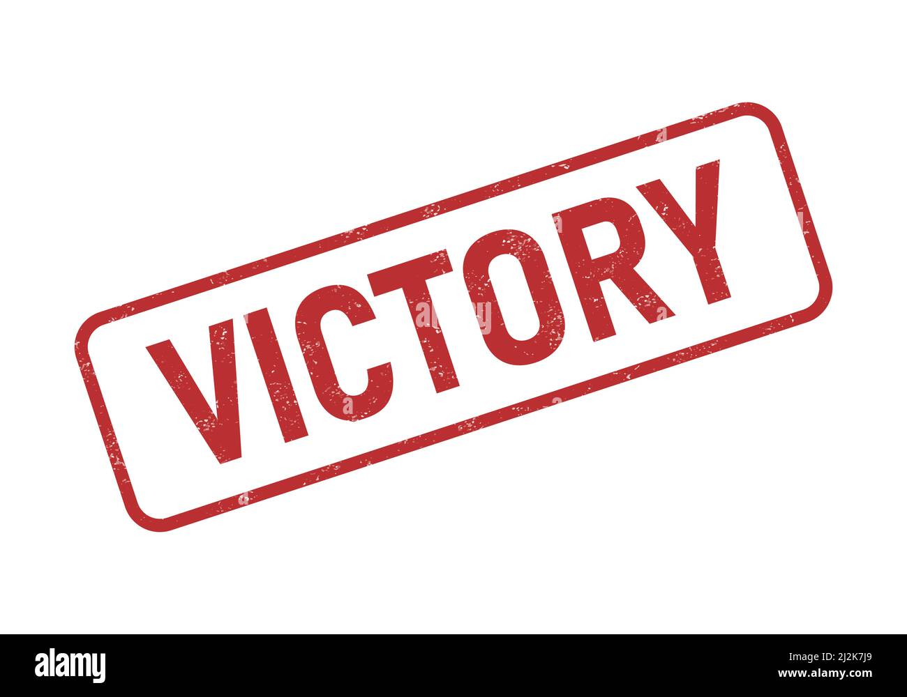A worn stamp with the inscription victory. Flat style Stock Vector ...