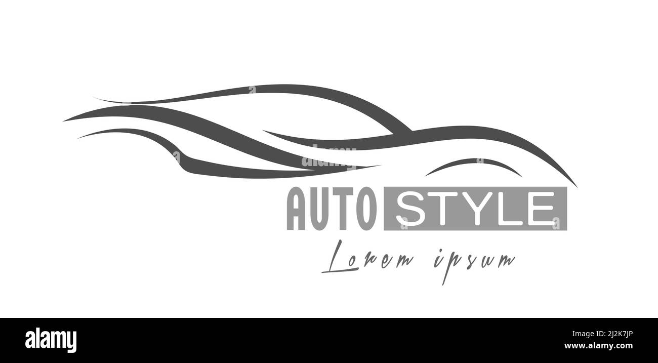 Creative silhouette of a car for a logo, emblem or sticker Stock Vector ...