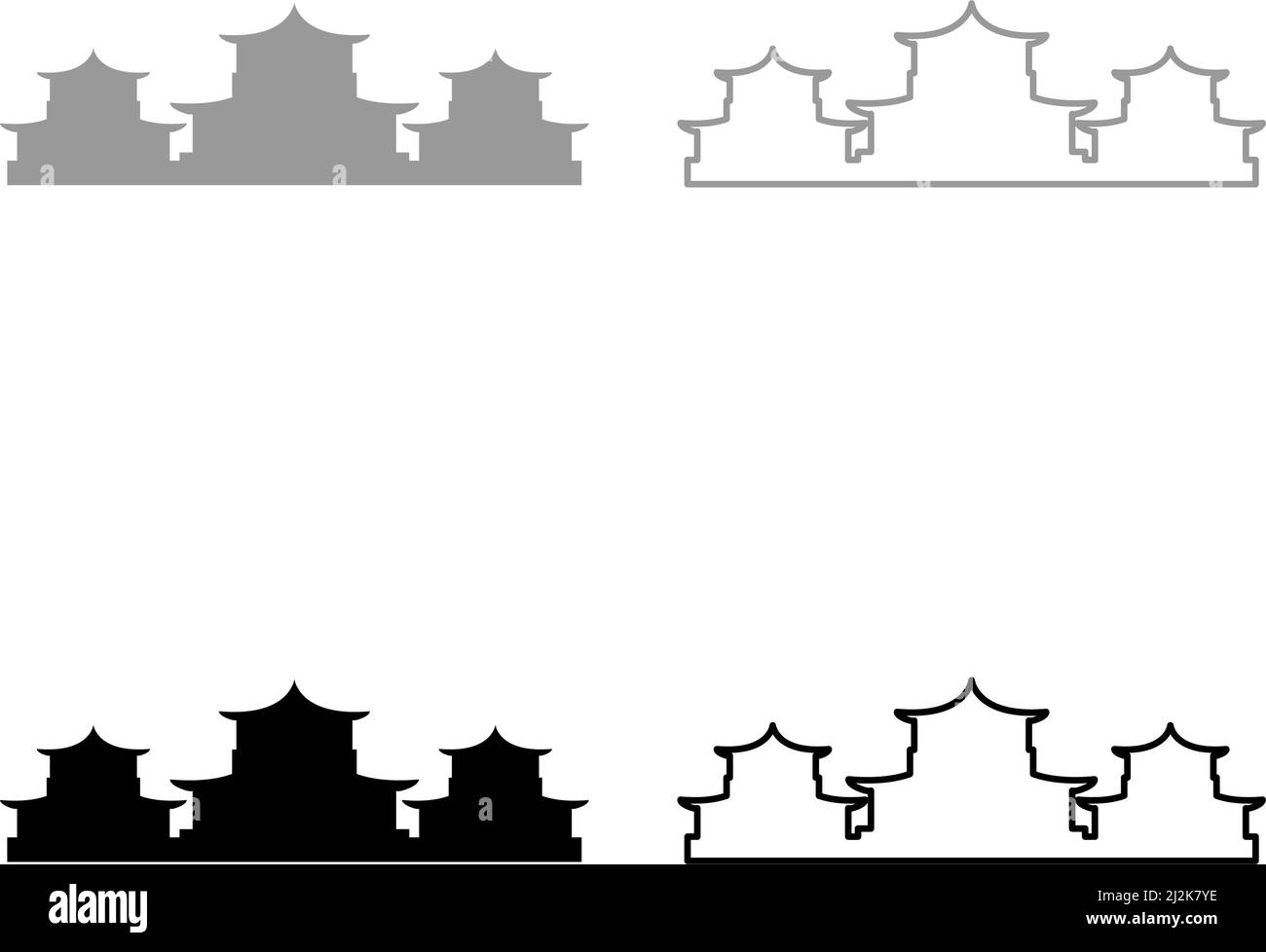 Flat japanese buildings Stock Vector Images - Alamy
