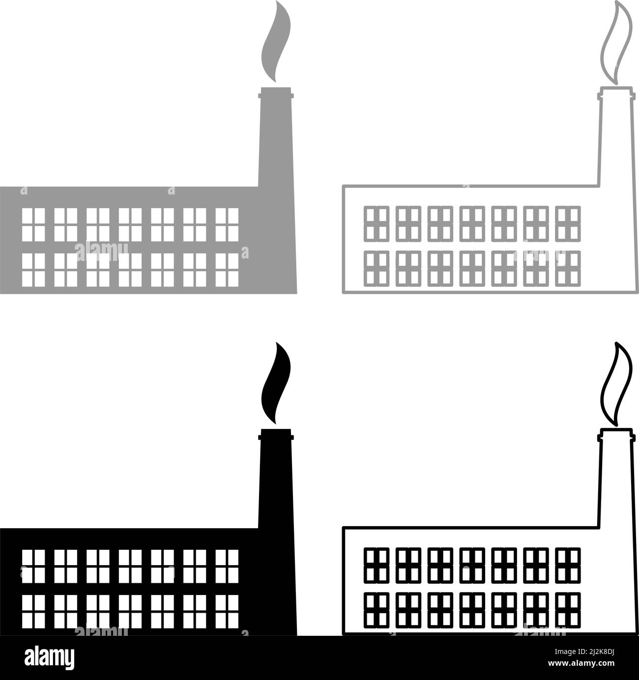 Plant Factory set icon grey black color vector illustration image ...