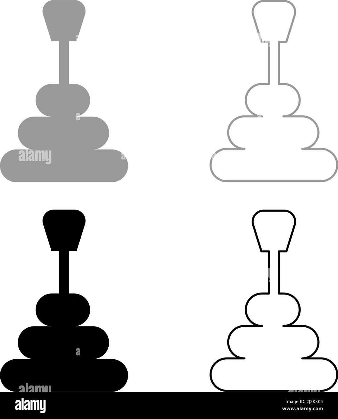 Gearbox manual shift automatic transmission set icon grey black color ...