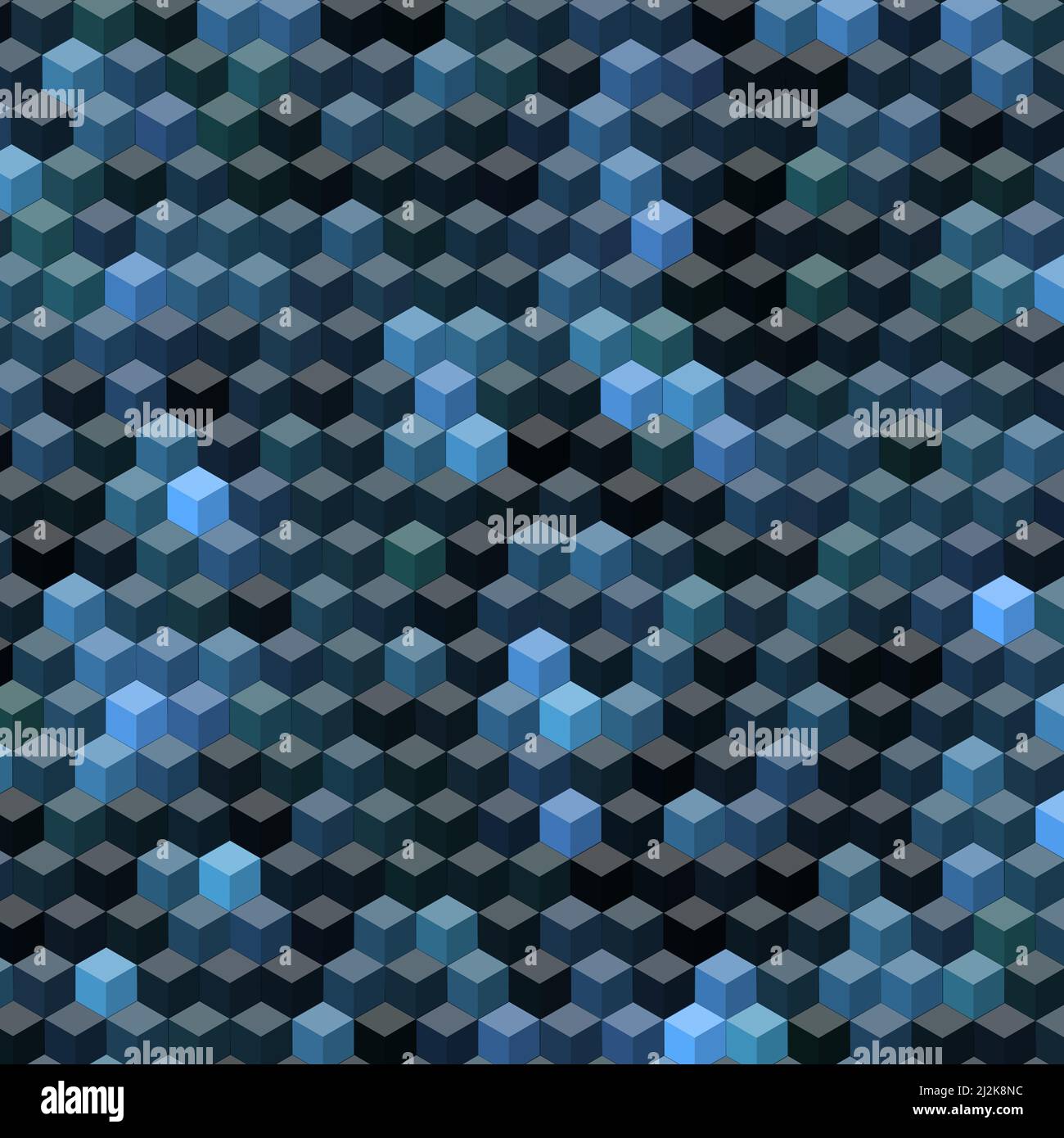 the blue gradient isometric cube pattern wallpaper Stock Photo - Alamy