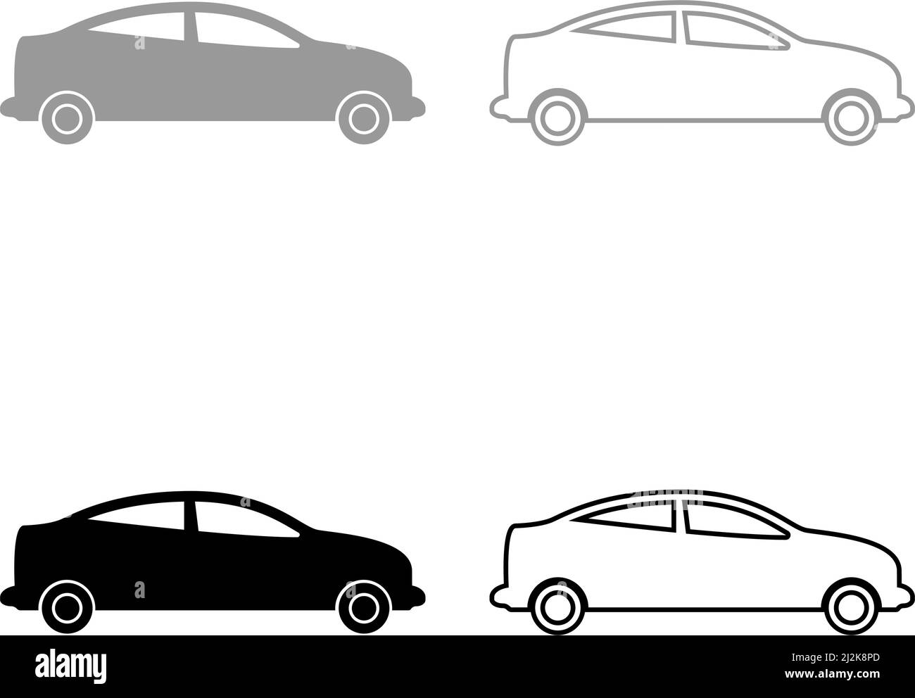 Grey sportscar Stock Vector Images - Alamy