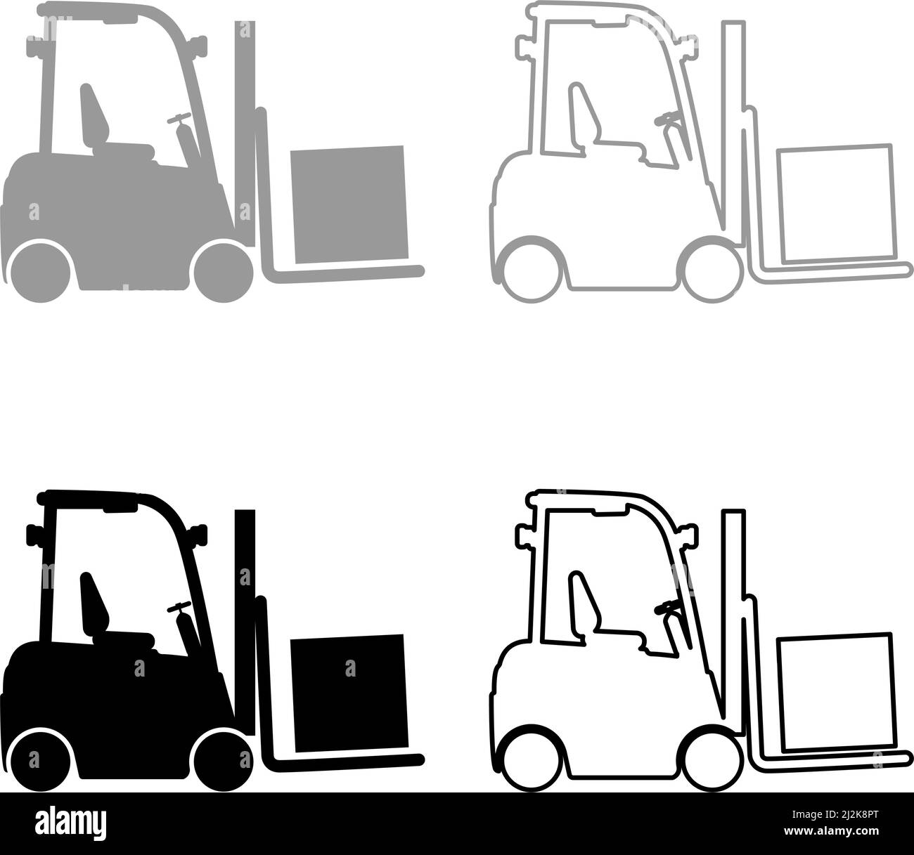 Cargo loading machine forklift truck for lifting box goods in warehouse ...