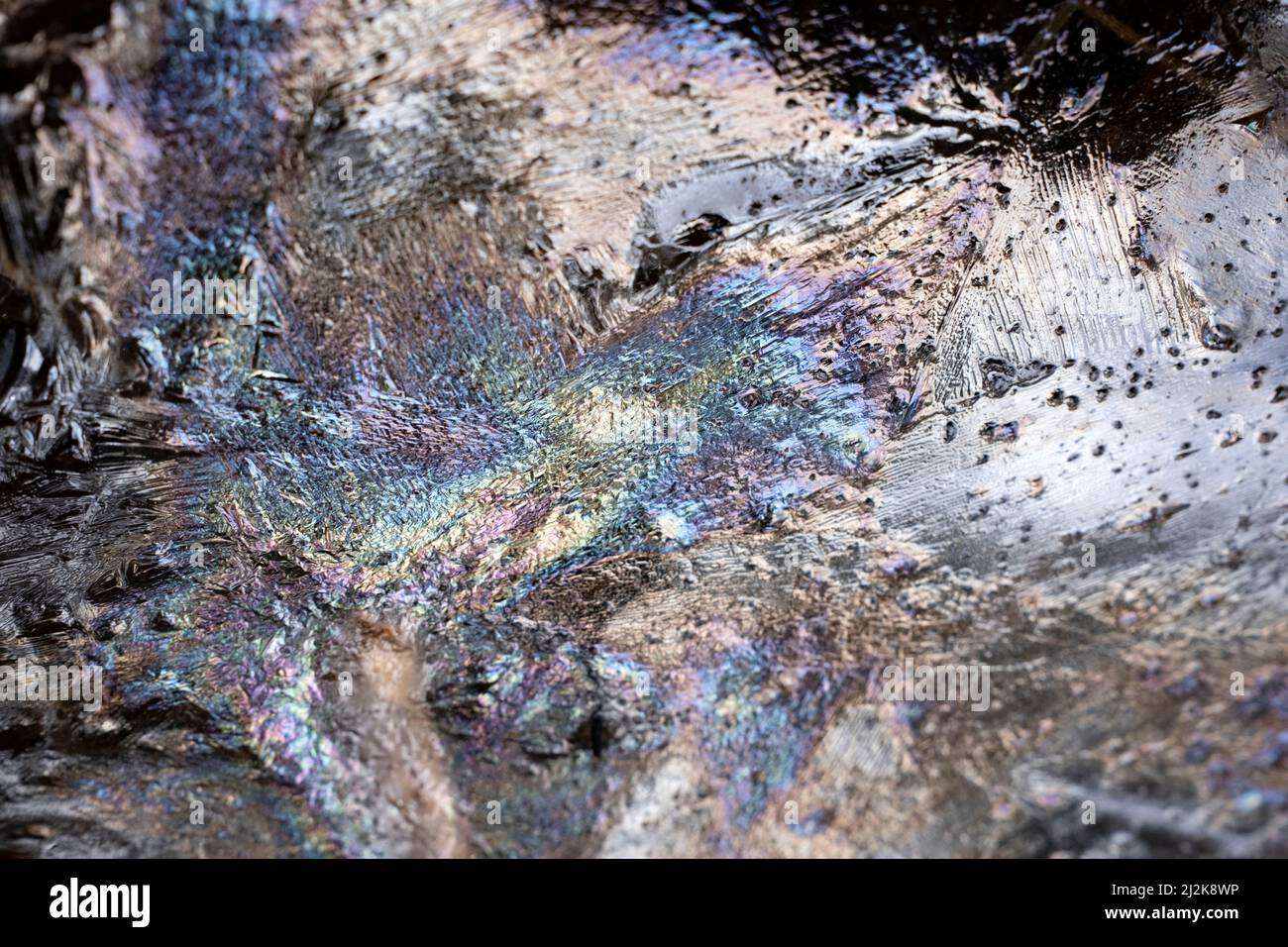 River toxic contamination oil pollution colorful reflections in extreme ...