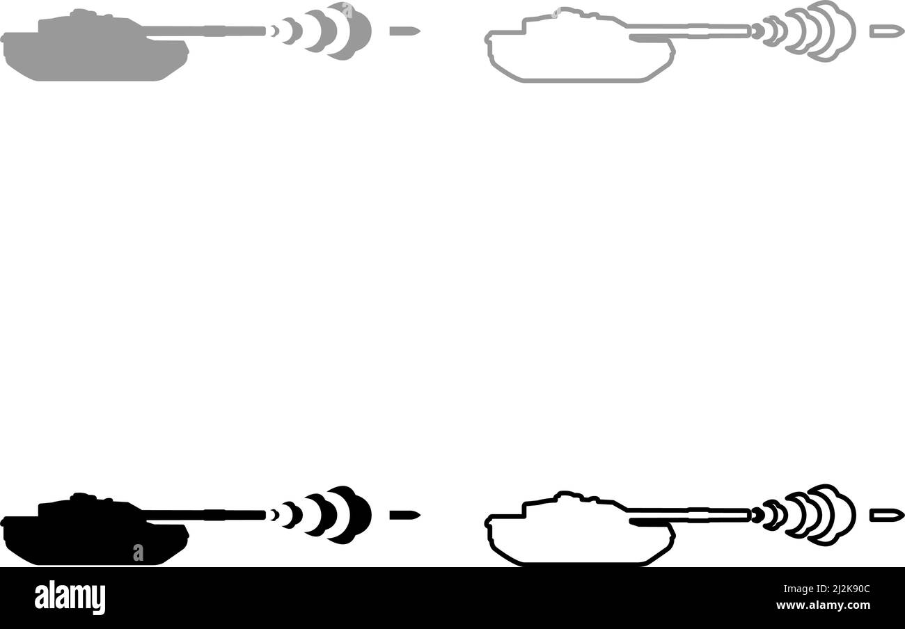 Tank shooting projectile shell military smoking after shot war battle ...