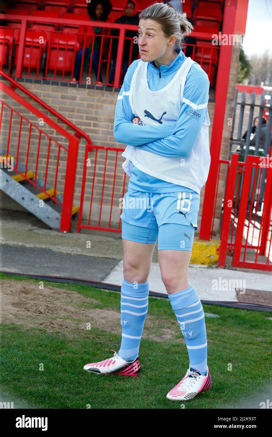 Dagenham England April 02 Ellen White Of Manchester City Wfc During