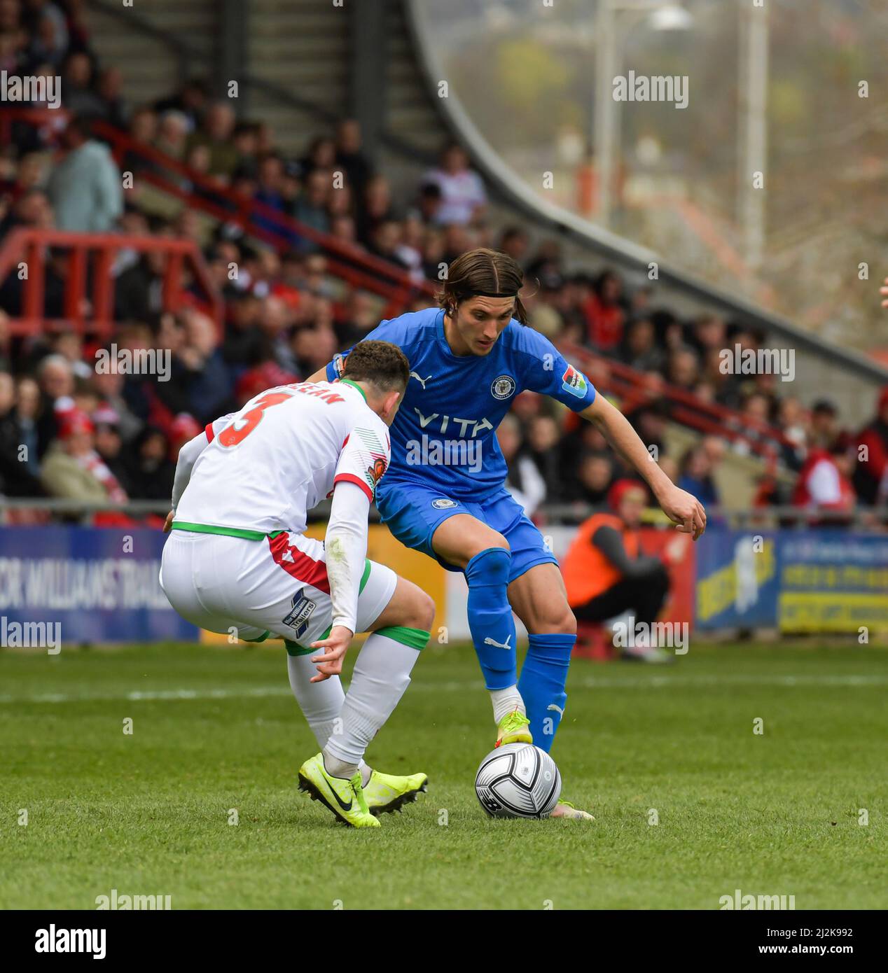 Wrexham, Wales, UK. 02nd Apr, 2022. The Vanarama National League ...