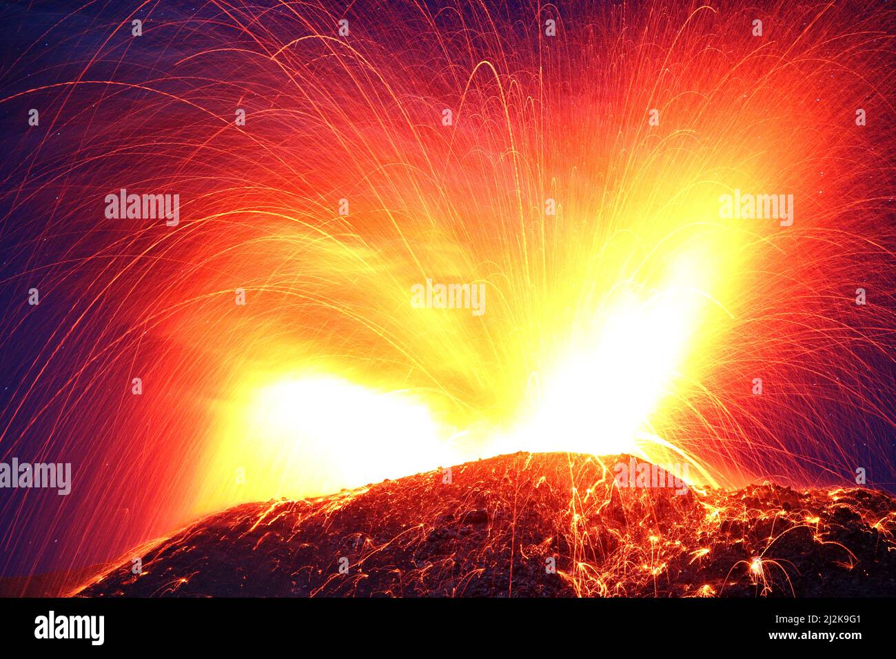 Eruption of Sangeang Api volcano in Sumbawa, Indonesia, in Sept. 2019 ...