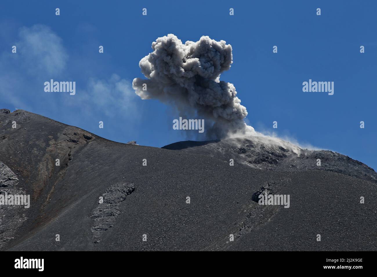Eruption of Sangeang Api volcano in Sumbawa, Indonesia, in Sept. 2019 ...