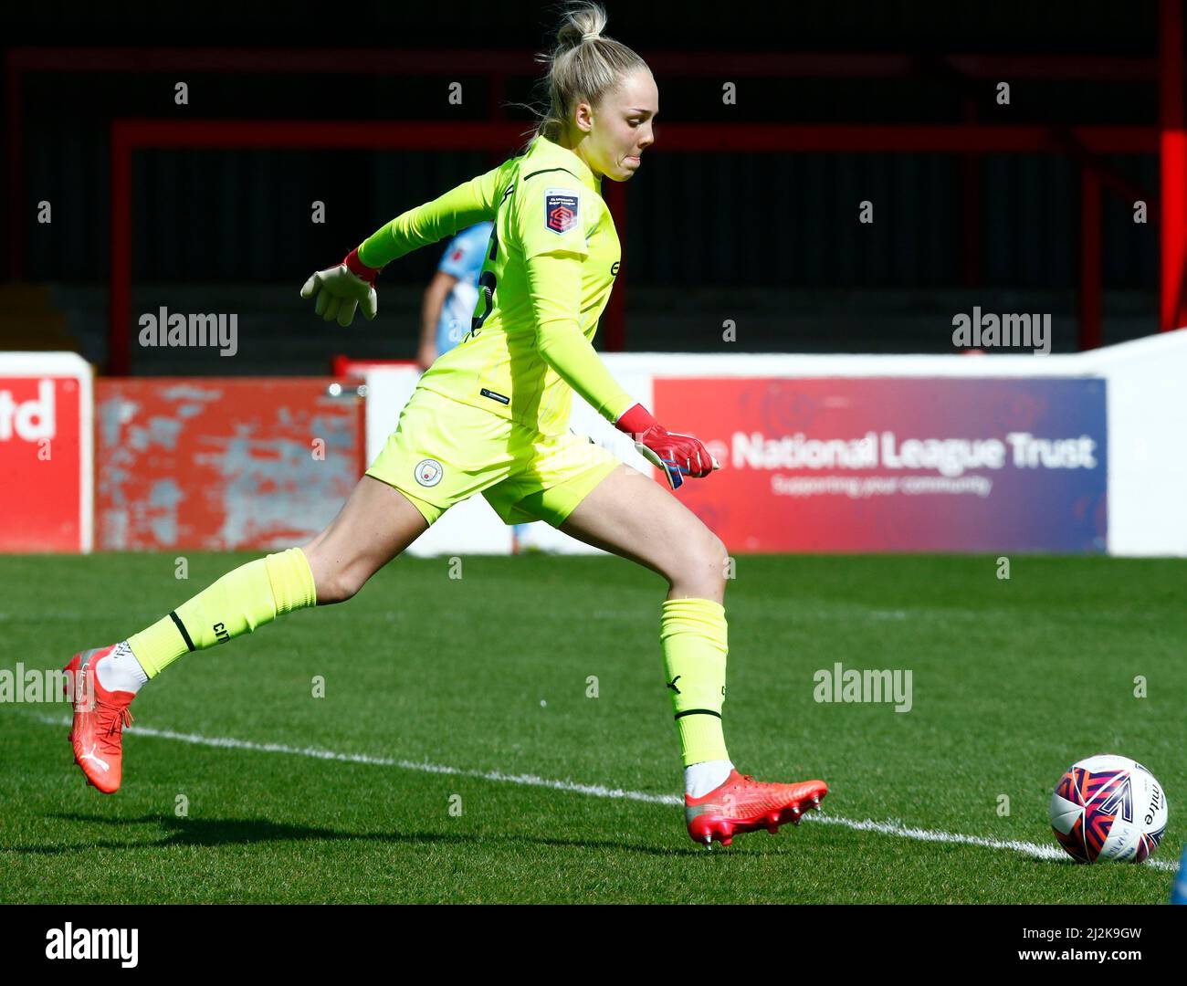 Dagenham England April 02 Ellie Roebuck Of Manchester City Wfc