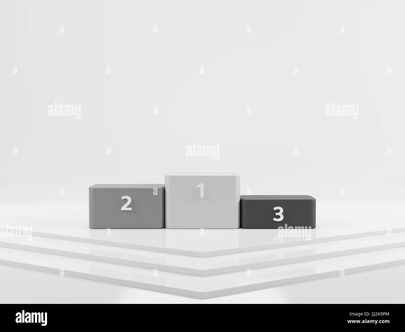 Minimalism step podium for competition winner award 3D rendering ...
