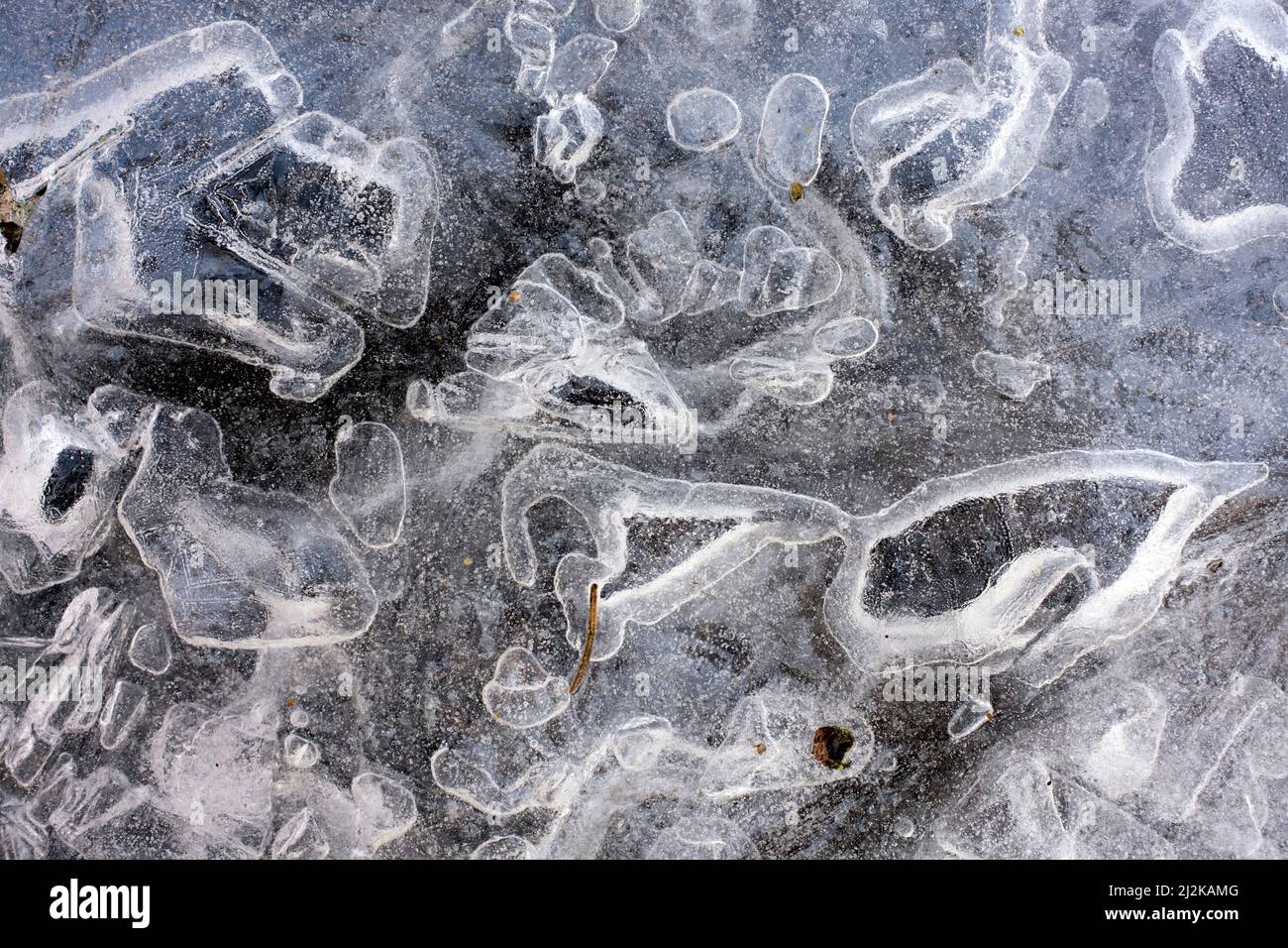 Geometry of the ice surface, Abava River Valley Nature Park, Courland ...