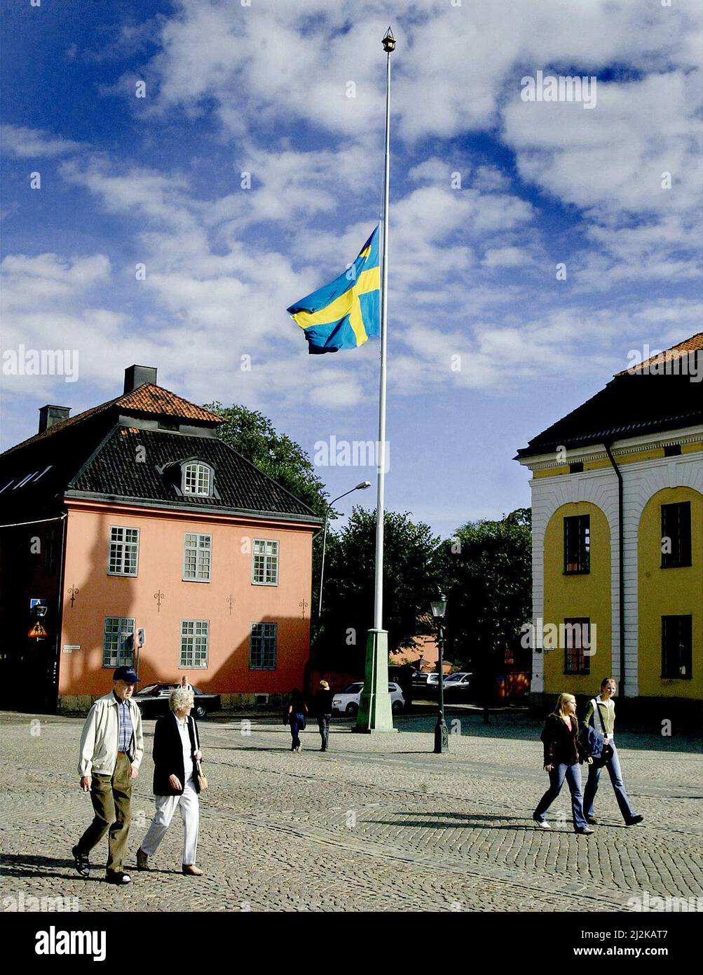 Pictures from Nyköping the day when Anna Lindh, then Minister of ...