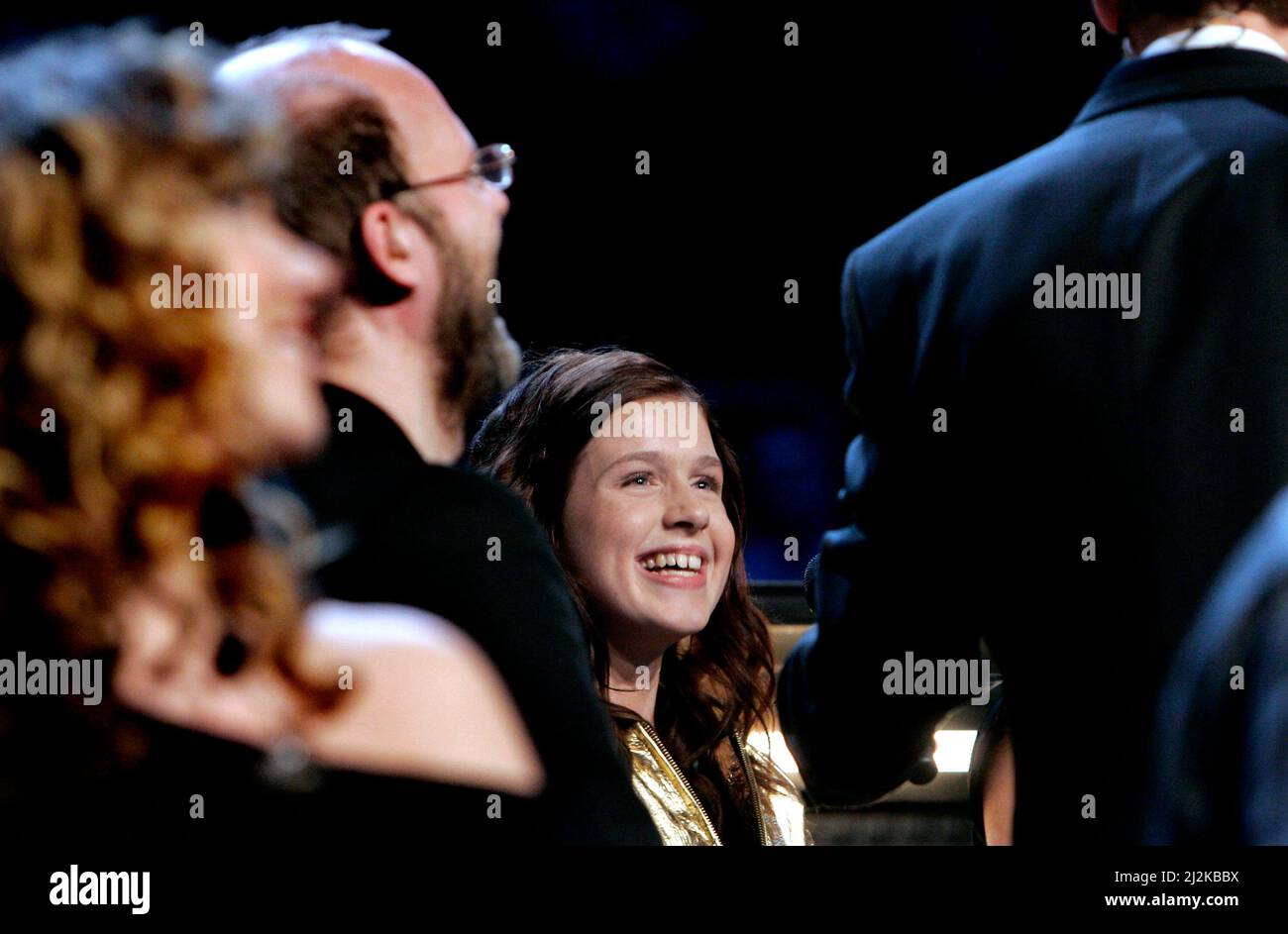 Amy Diamond, musician, during a rehearsal before Melodifestivalen in ...