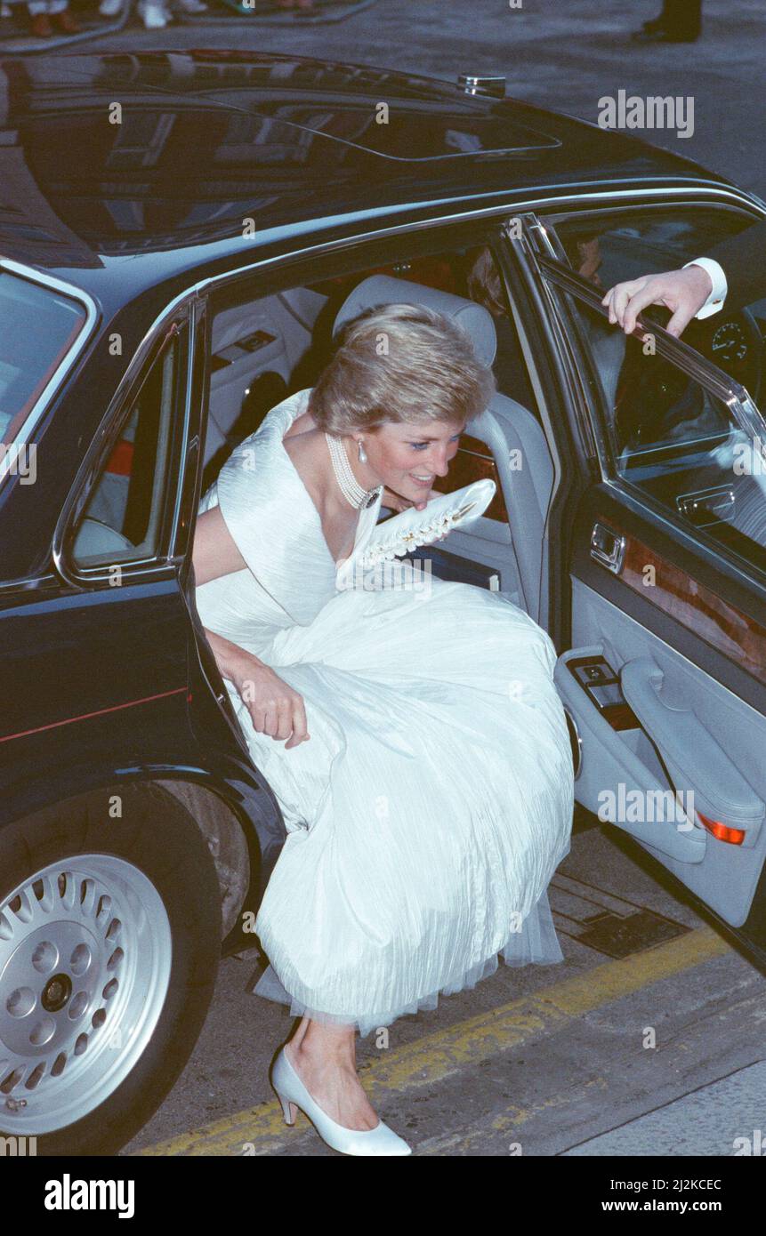 HRH The Princess of Wales, Princess Diana attendsthe performance of the ...