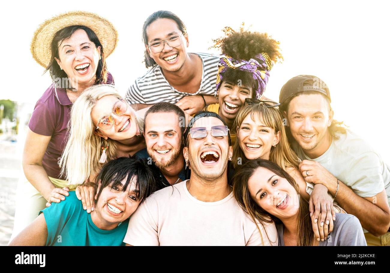 Multicultural family group having fun hi-res stock photography and ...