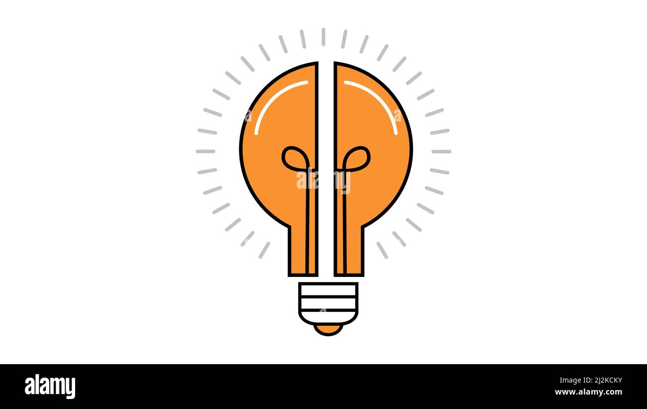 Light bulb isolated on white background. Idea sign, solution, thinking ...