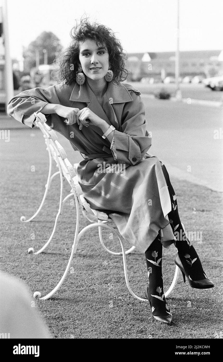 Celine Dion, Canadian singer aged 20 years old, representing ...