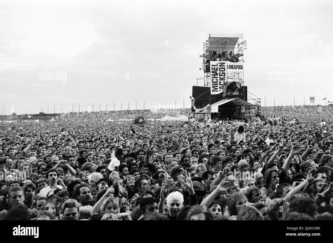 Michael Jackson, Bad Tour 1988, concert at Aintree Racecourse, Aintree ...