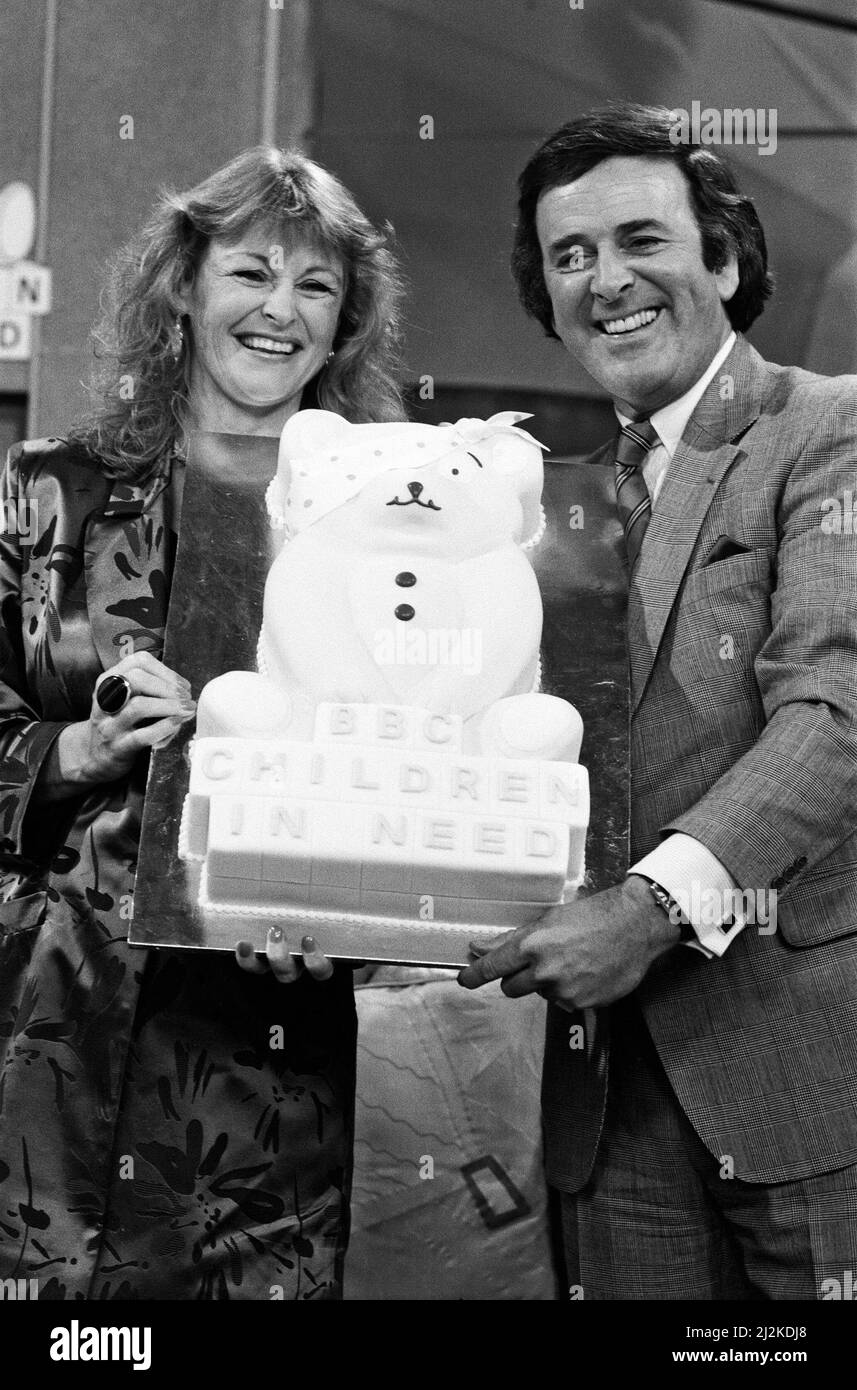 Sue Cook and Terry Wogan, BBC Children in Need 1987. 28th November 1987 ...