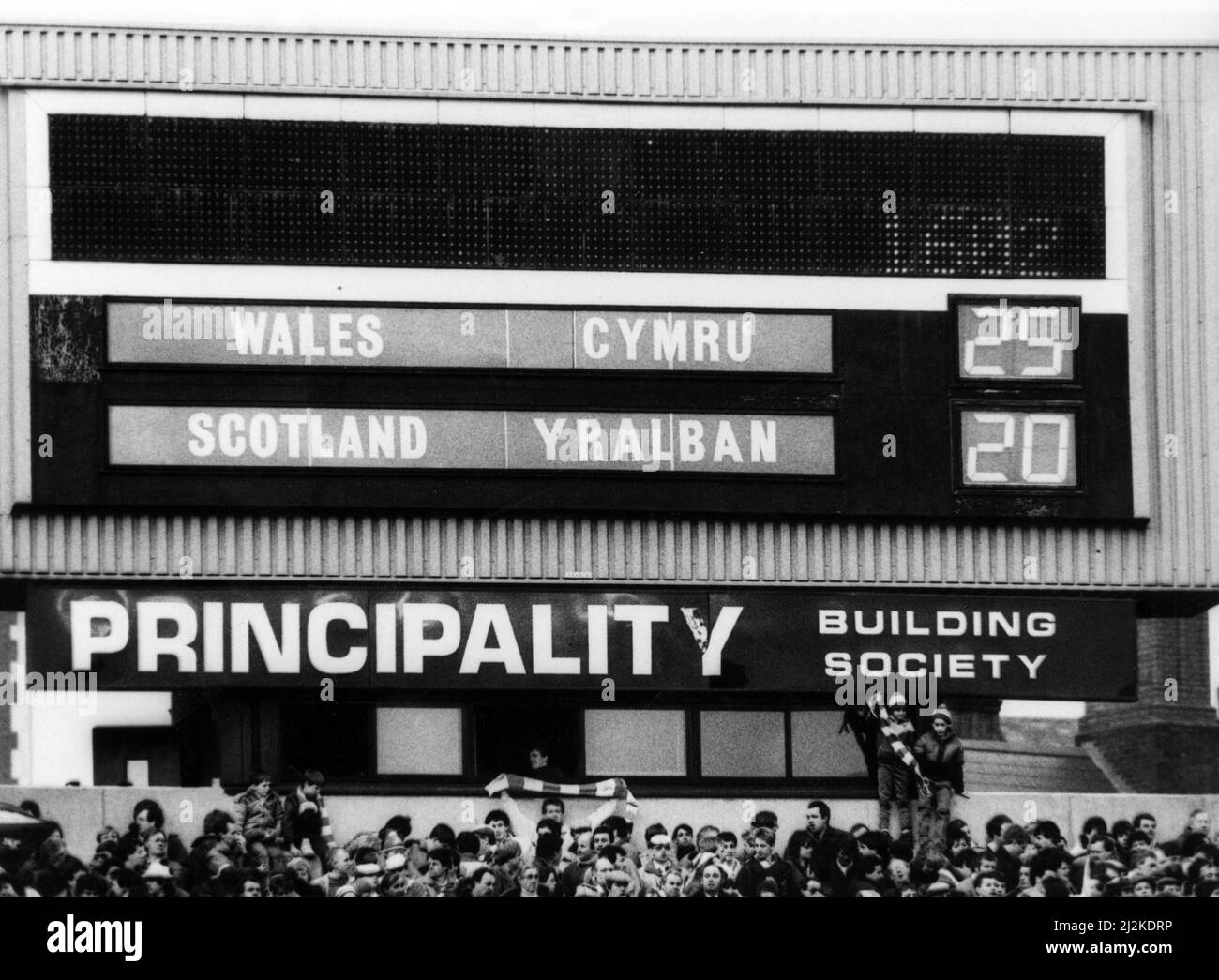 1988 Five Nations Championship. Wales v Scotland, National Stadium ...