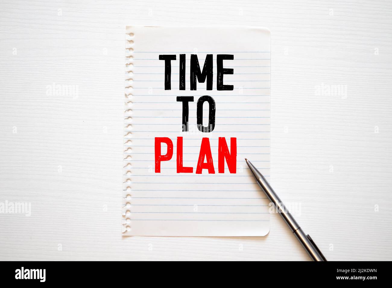 time to plan- text on the notepad with pen - business, banking, finance ...