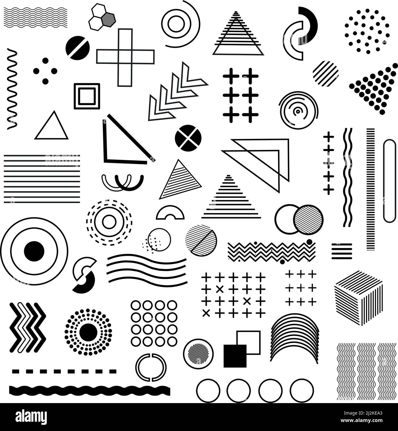 Big set of different abstract elements - Vector illustration Stock ...