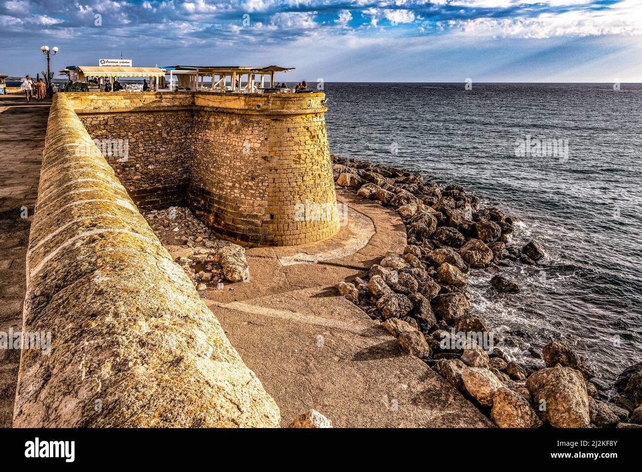 Italy Puglia. Gallipoli. Ancient walls Stock Photo - Alamy