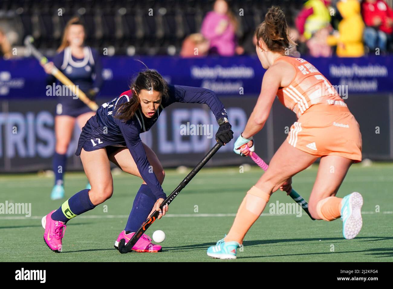 AMSTELVEEN, NETHERLANDS - APRIL 2: Amanda Magadan of USA and Xan de ...