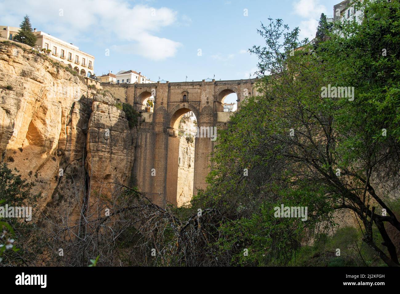 Puente Nuevo, the newest and largest of three bridges in Ronda, Spain ...