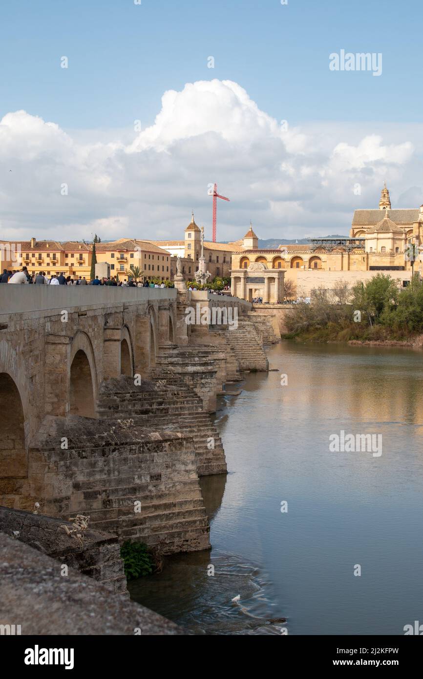 Cordoba, Spain, Andalusia. Roman Bridge on Guadalquivir river Stock ...