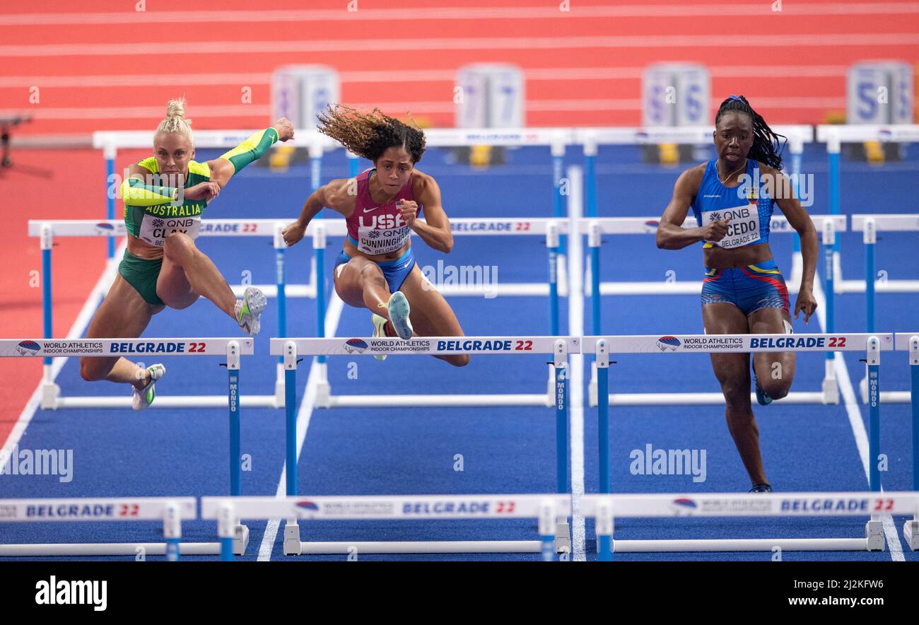 Liz Clay, Gabriele Cunningham, Maribel Vanessa Caicedo competing in the ...