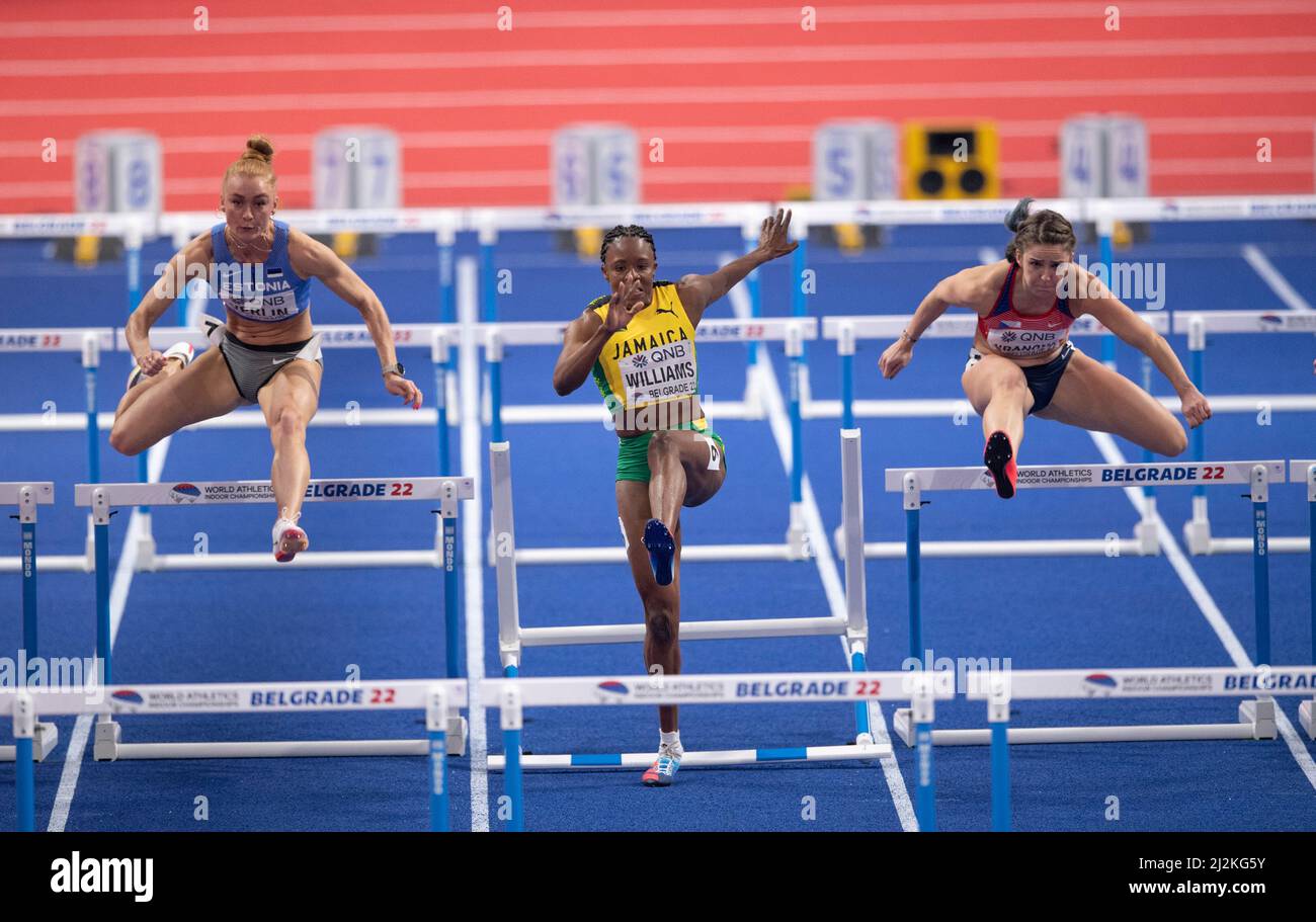 Kreete Verlin, Danielle Williams, Helena Jiranova competing in the ...