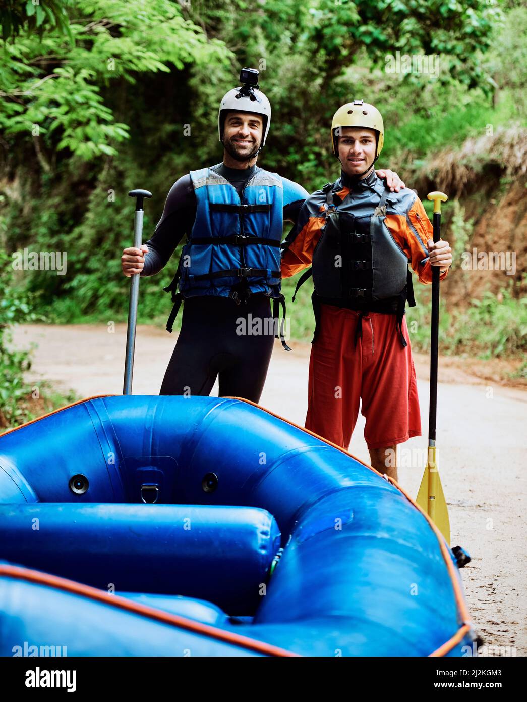 Weve been doing this since we were kids. Portrait of two cheerful young ...