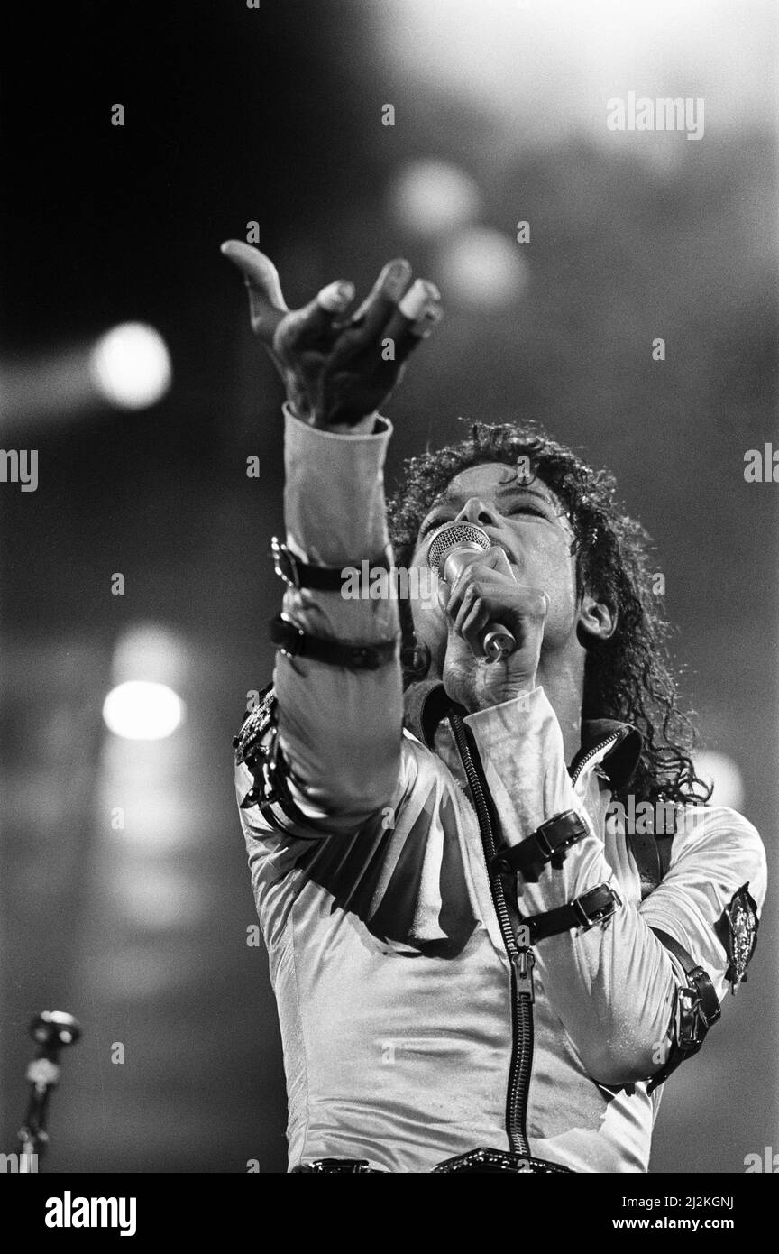 Michael Jackson, Bad Tour 1988, concert at Aintree Racecourse, Aintree ...