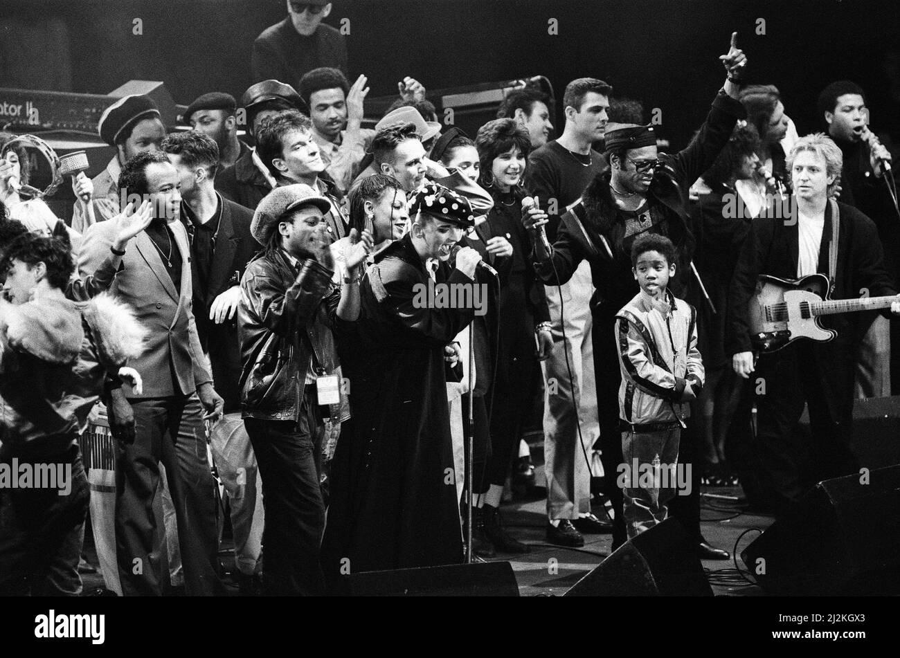 Boy George performing at the Stand by Me: AIDS Day Benefit concert at ...