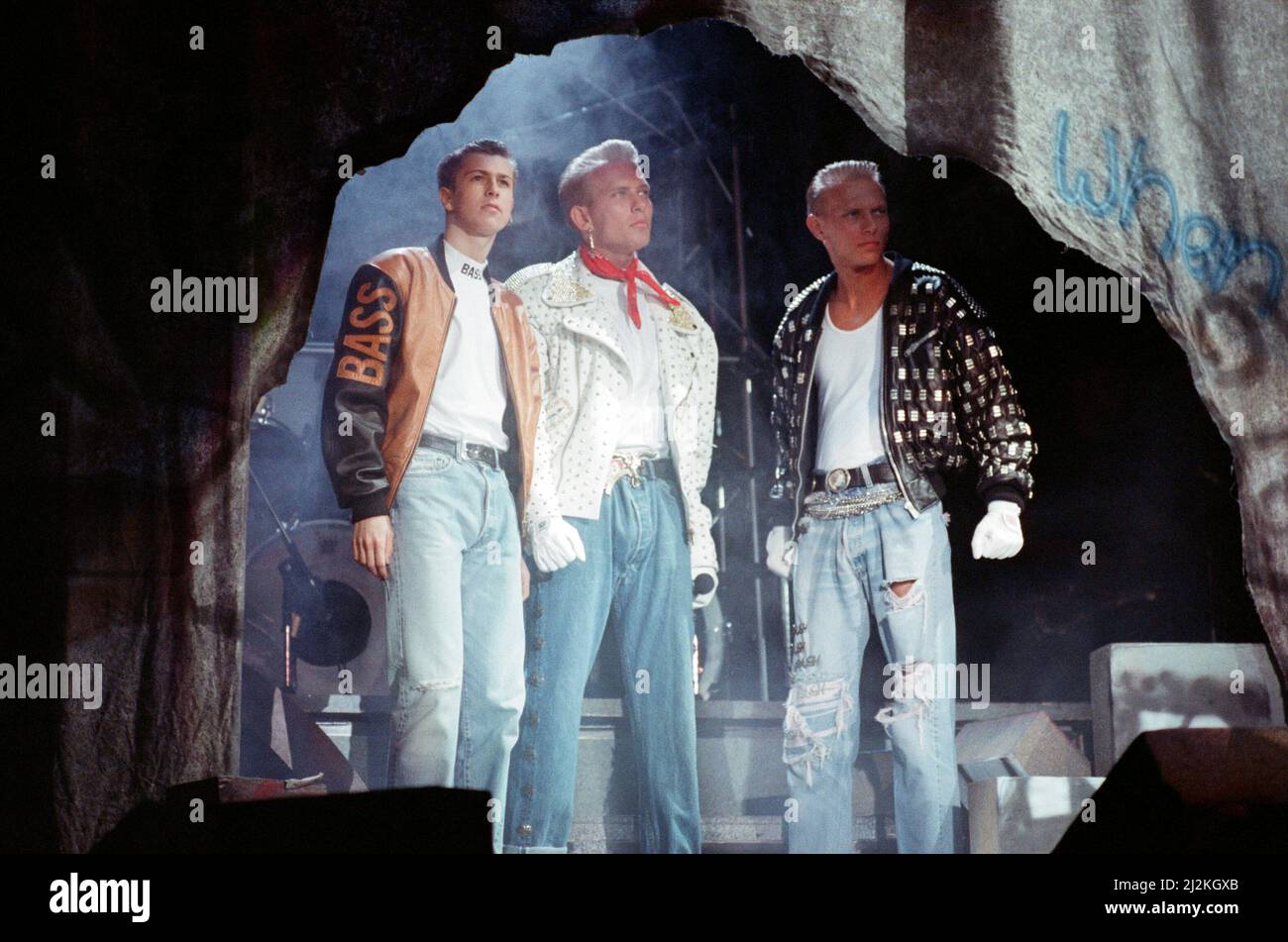 Pop group Bros, from left to right, Craig Logan, Matt Goss and Luke ...