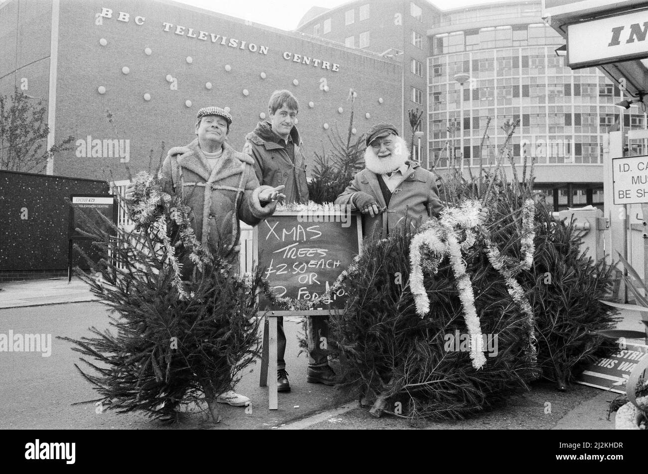 Left to right, David Jason as Del Boy, Nicholas Lyndhurst as Rodney and ...