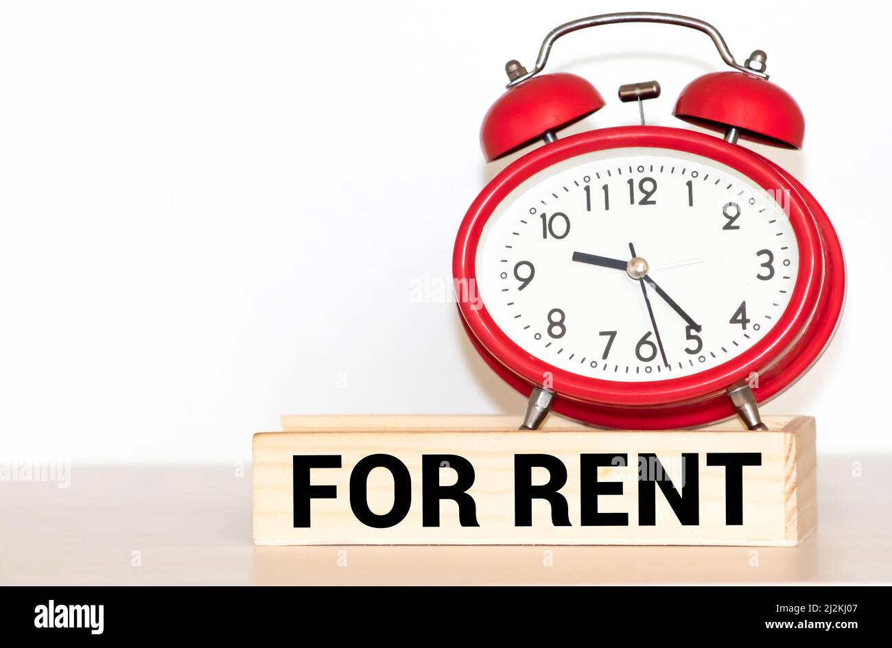 For Rent concept. Real estate market. Wooden blocks with text and house ...