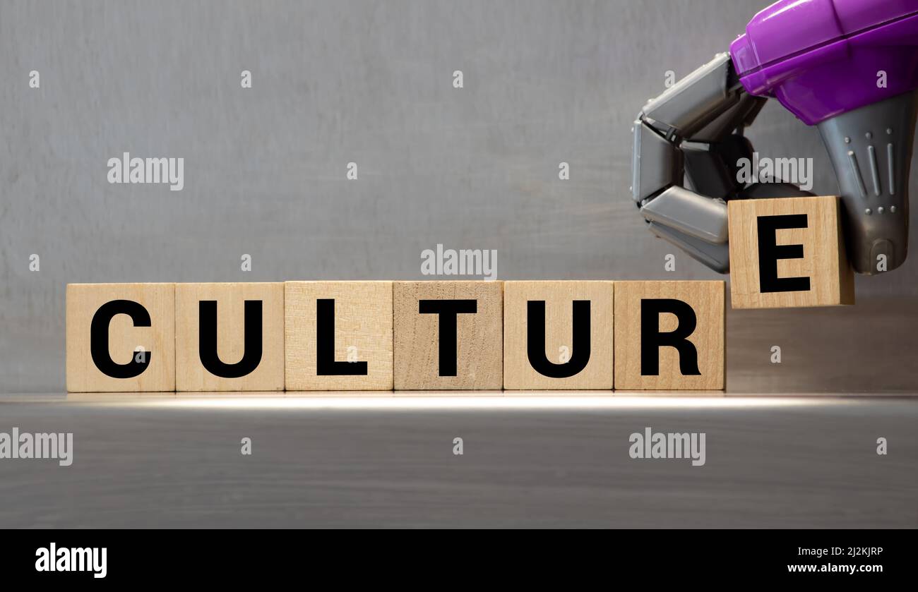 Culture word written on wood block, concept Stock Photo - Alamy