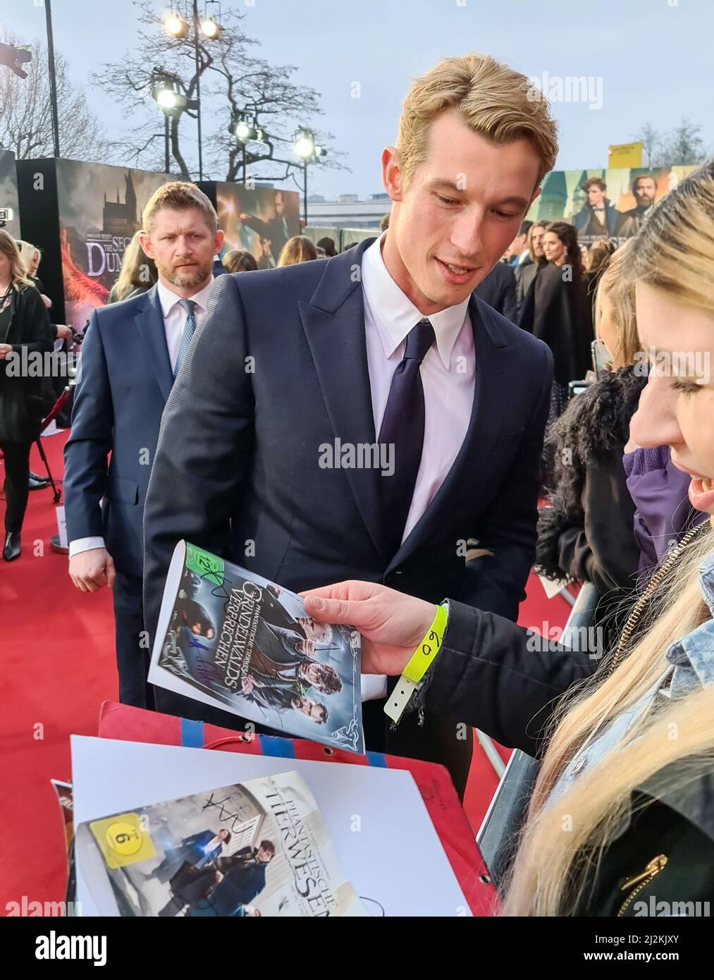Callum Turner, (Theseus Scamander) at the Secrets of Dumbledore world ...