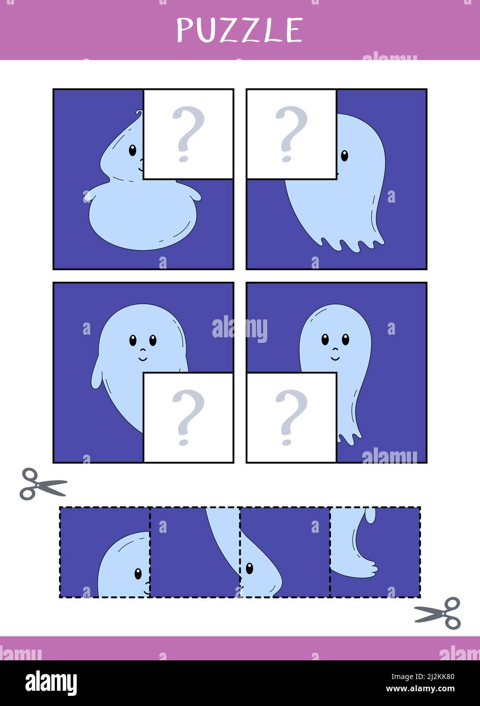 Puzzle for kids. Find the missing parts of the picture Stock Photo - Alamy