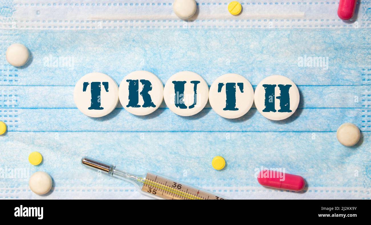 word TRUTH on white round tablets, concept Stock Photo - Alamy