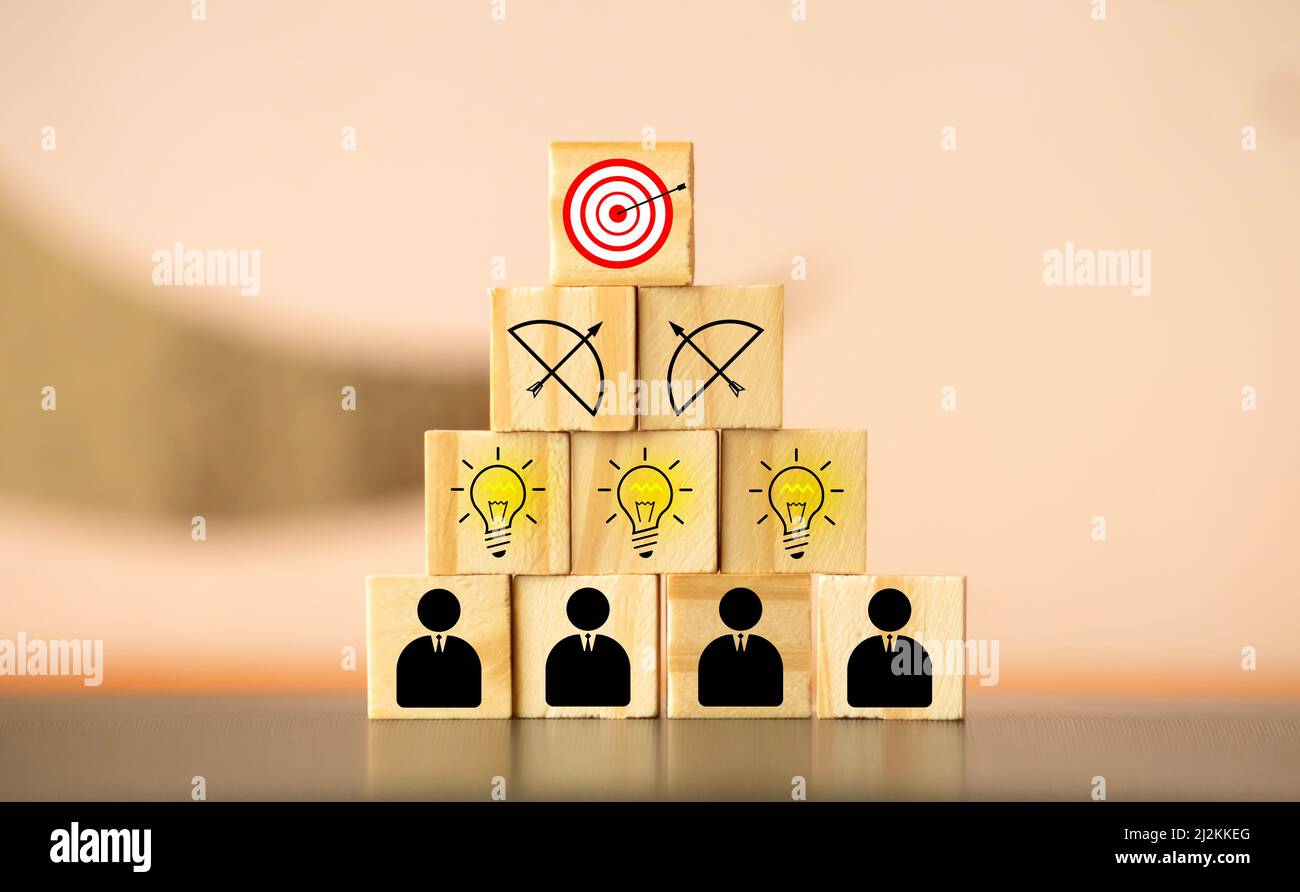 Growing Up concept with wood blocks arrow going upward Stock Photo - Alamy